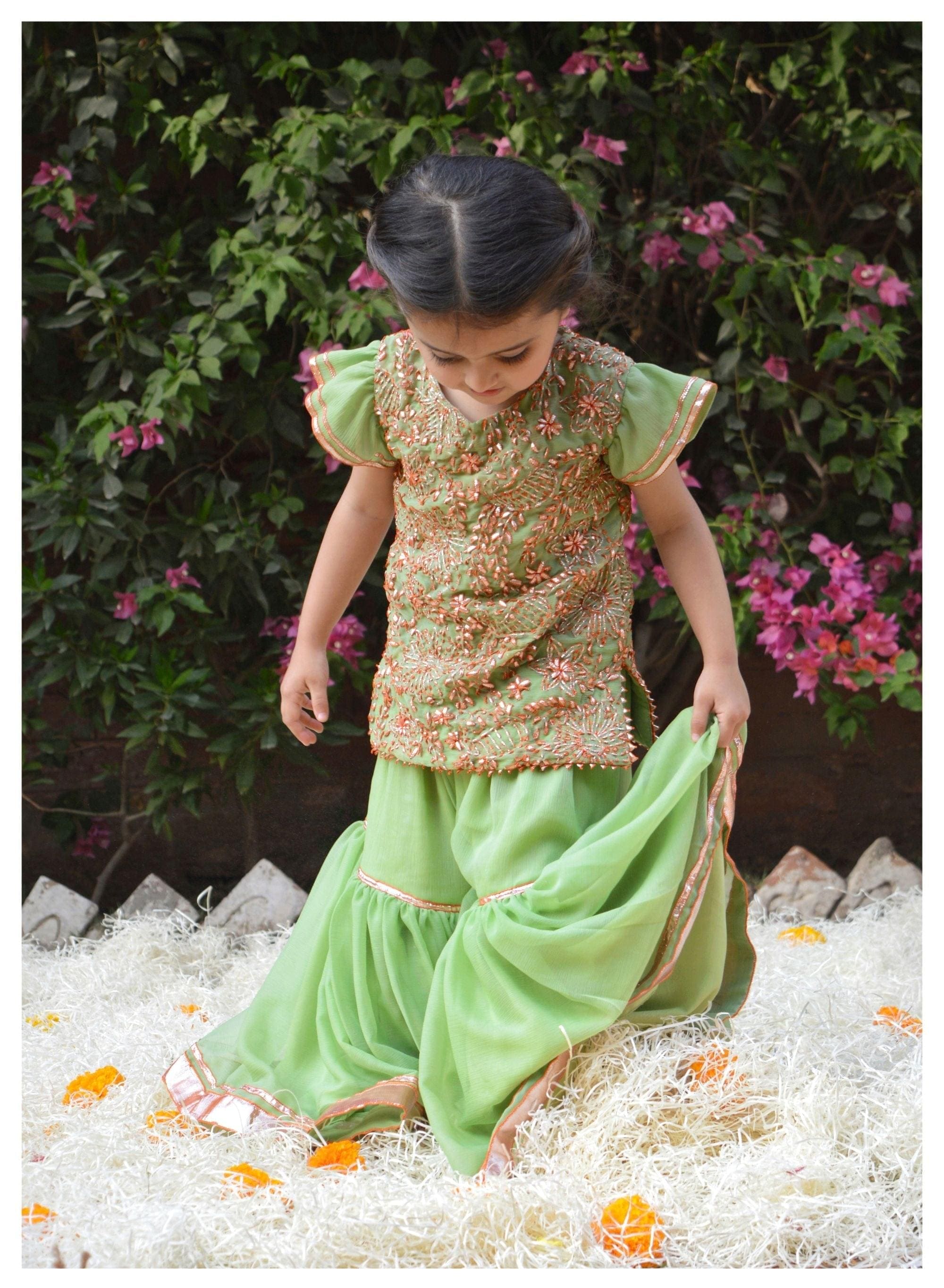 Katcha Gota Gharara Set - Choices Are Unlimited
